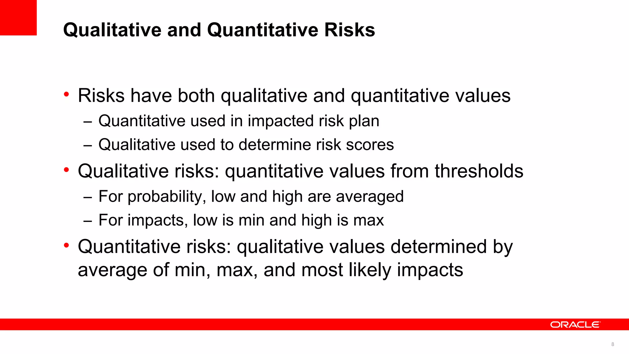 Concepts and best practices for the risk register in primavera risk ...
