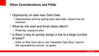 Concepts and best practices for the risk register in primavera risk ...