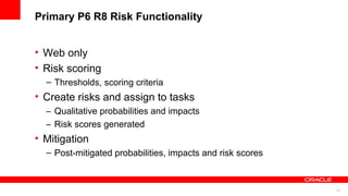 Concepts and best practices for the risk register in primavera risk ...