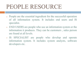 Concepts and components of information system | PPTX