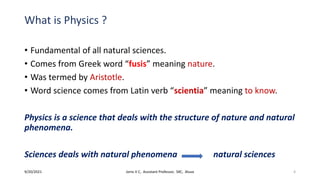 Concepts and developement in physics1[950] | PPT