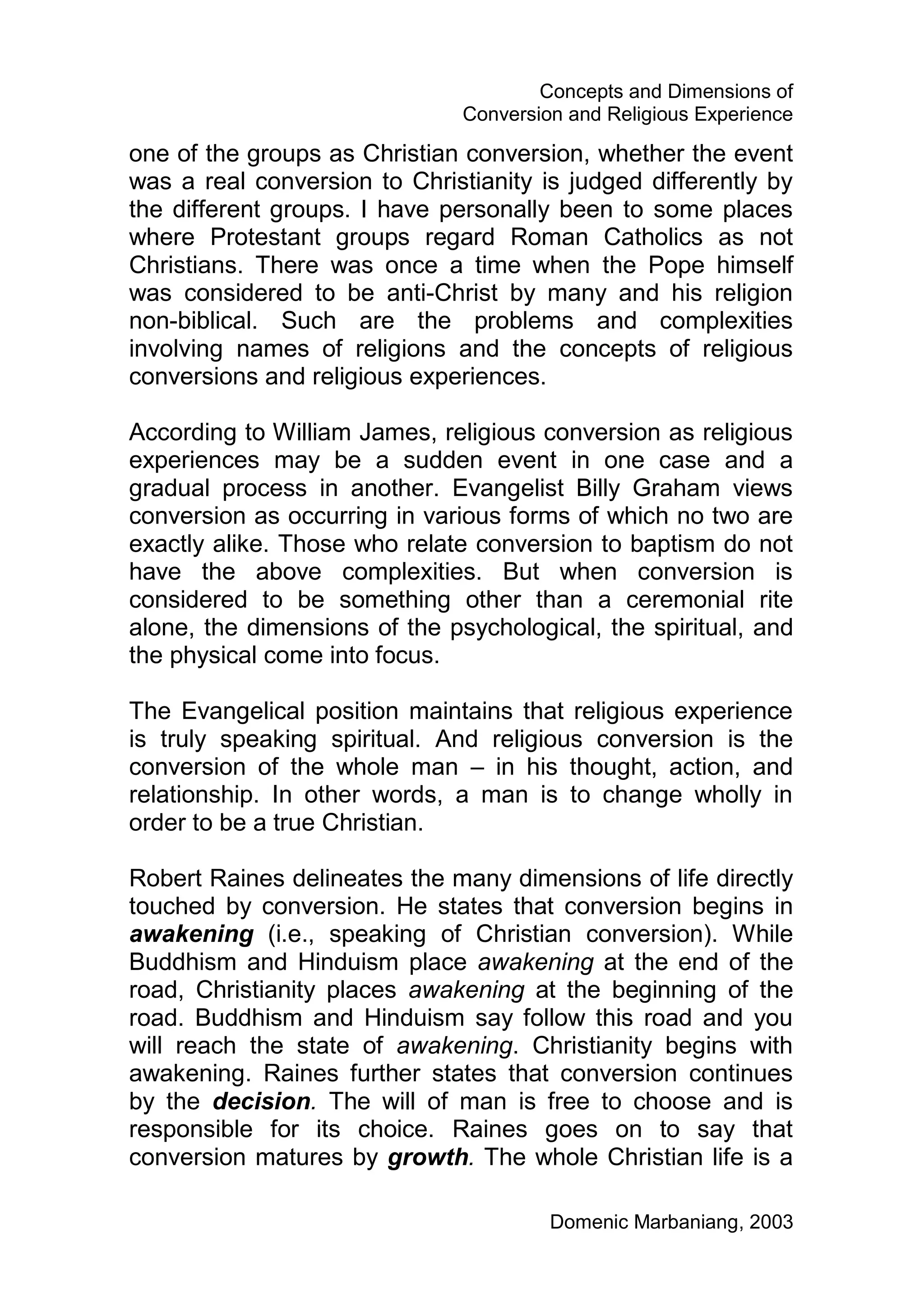 Concepts and dimensions of conversion | PDF