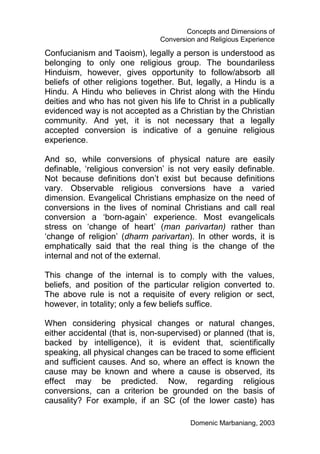 Concepts and dimensions of conversion | PDF