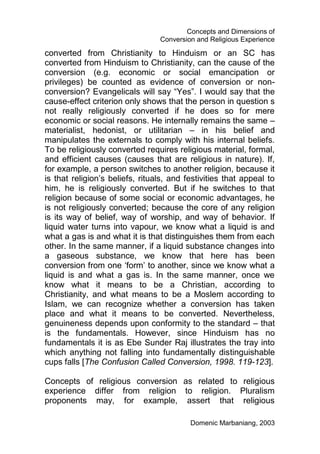 Concepts and dimensions of conversion | PDF