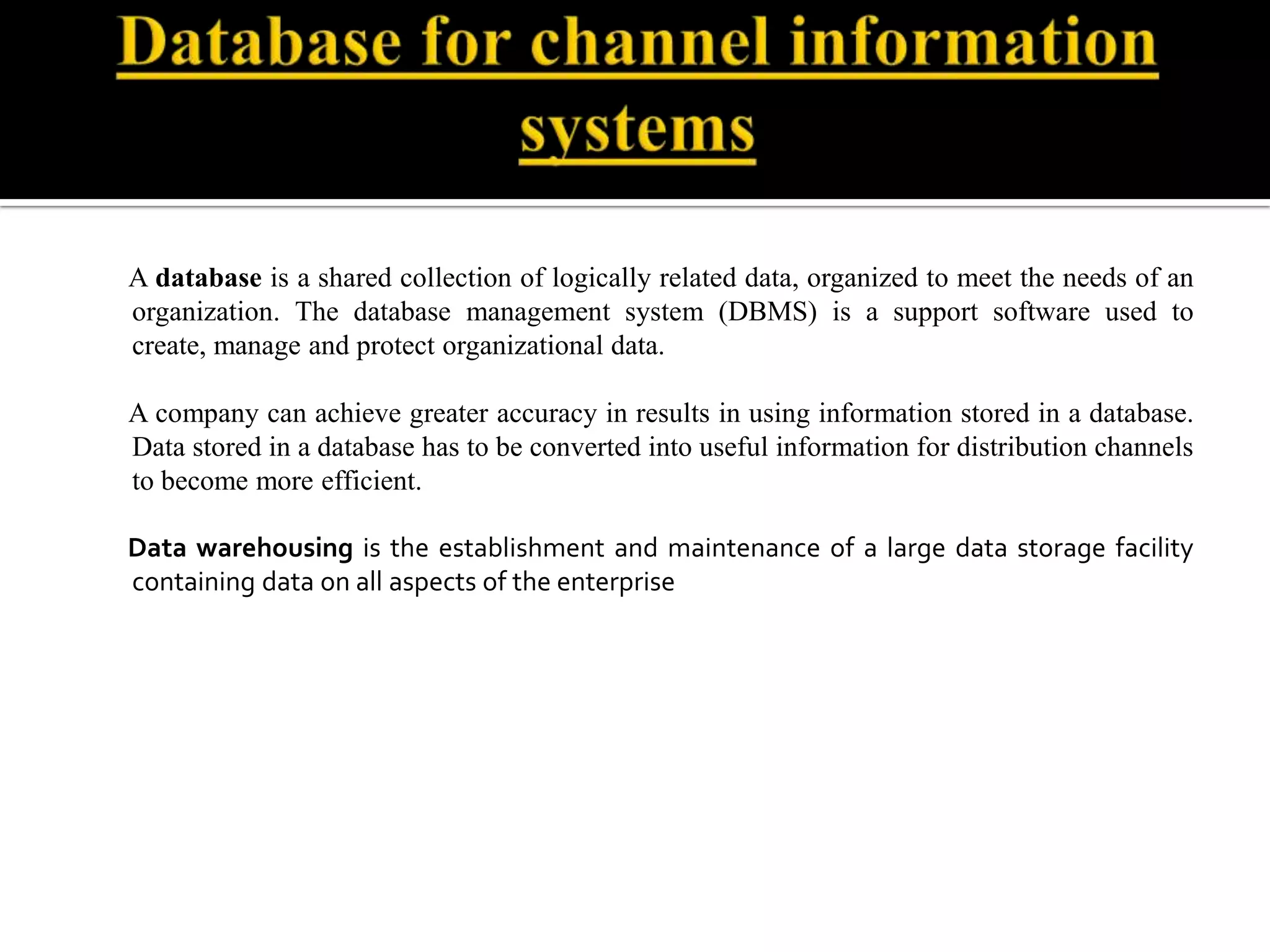 Concepts and elements of channel information system | PPTX