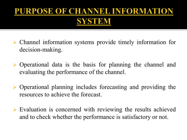 Concepts and elements of channel information system | PPTX ...