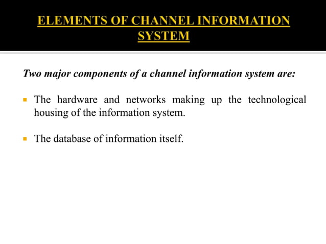 Concepts and elements of channel information system | PPTX ...