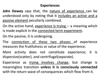 Concepts and experiences | PPT