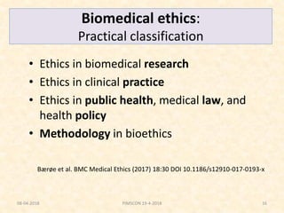 Concepts and principles of bioethics for the students of health ...