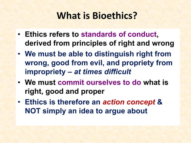 Concepts and principles of bioethics for the students of health ...