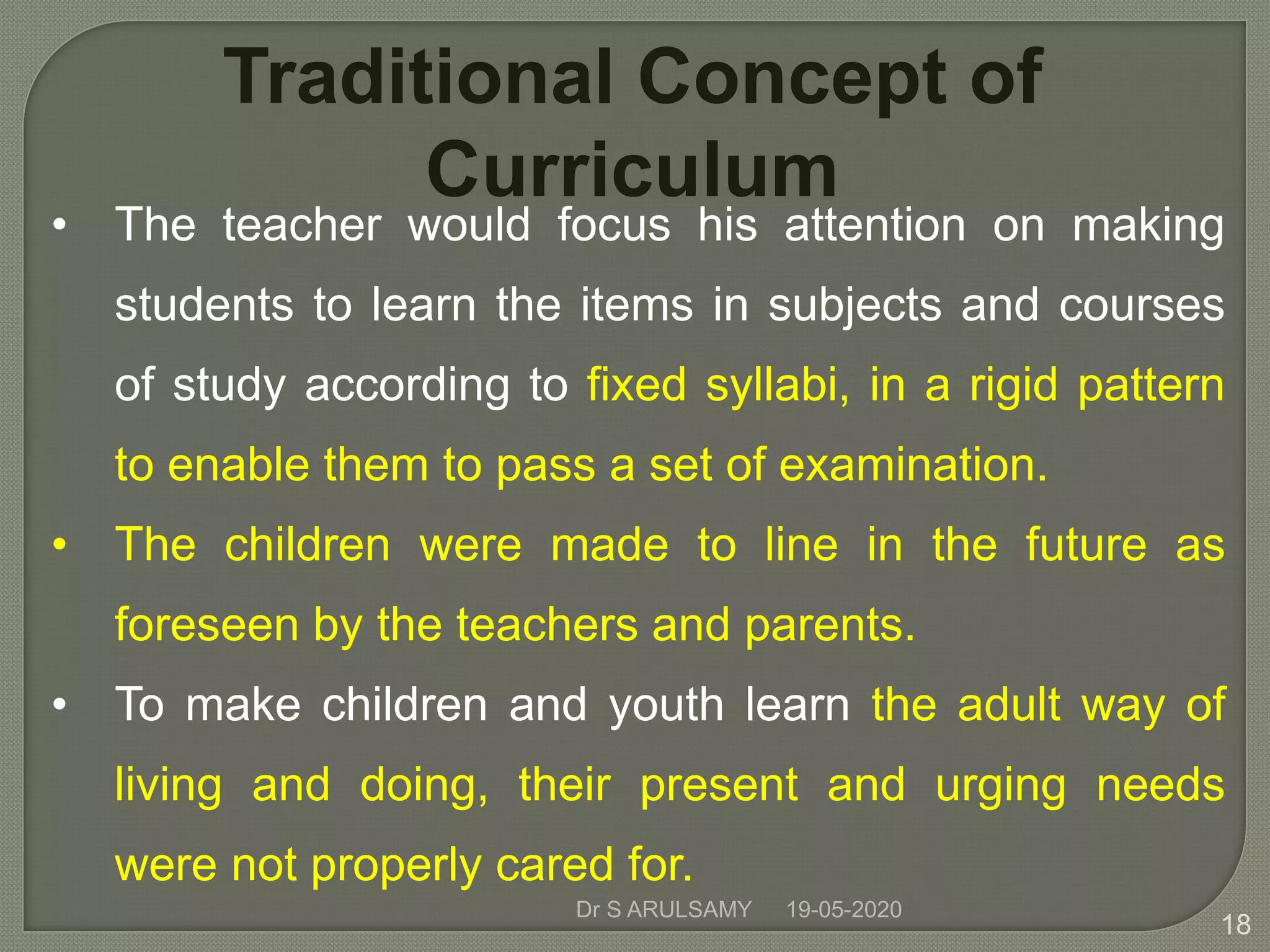 Concepts and principles of curriculum | PDF