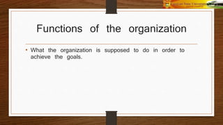 Concepts and principles of organization, administration, and ...