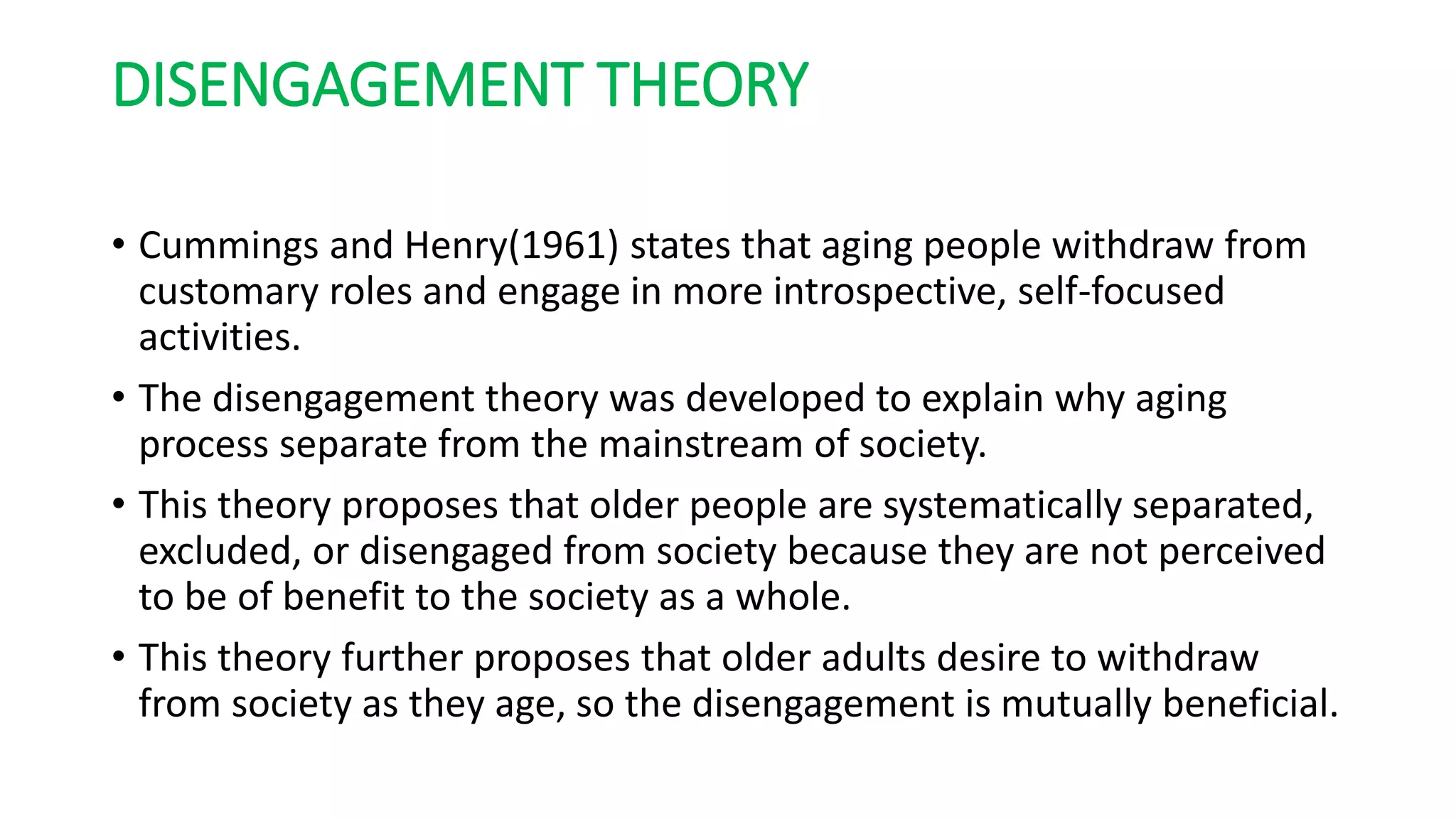 Concepts and theories of aging | PPTX