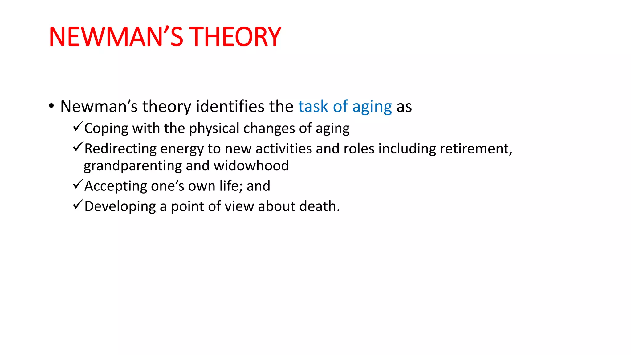Concepts and theories of aging | PPTX