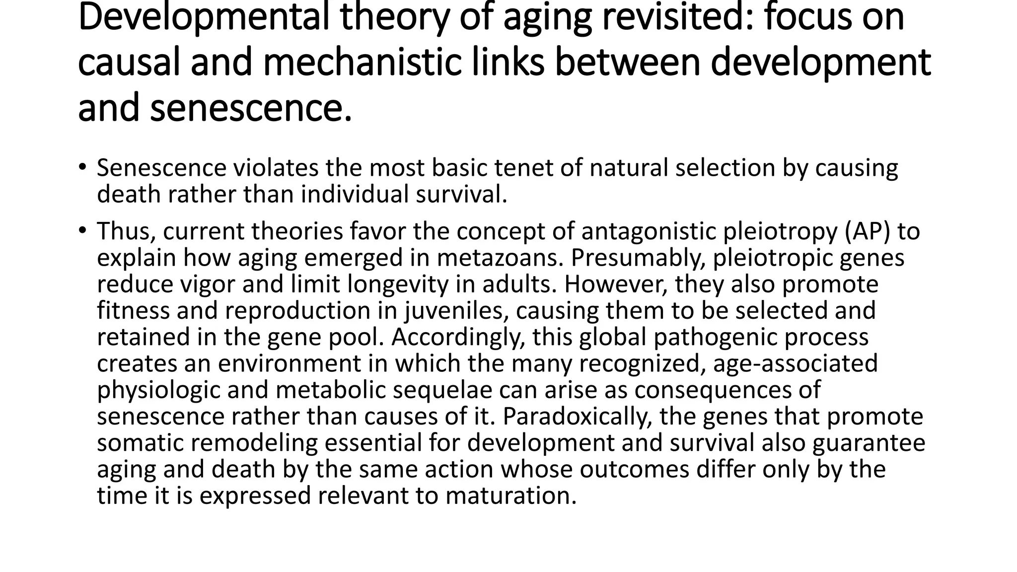 Concepts and theories of aging | PPTX