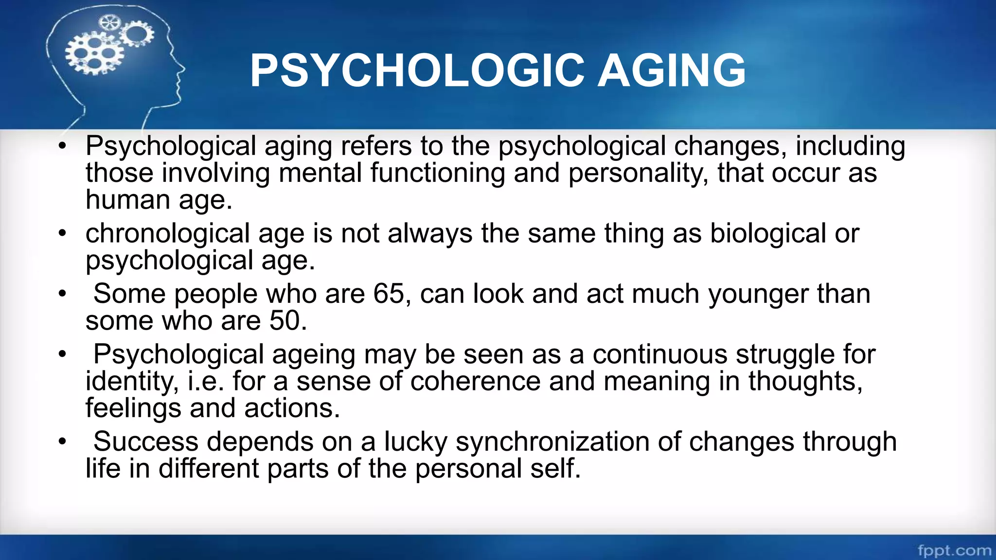 Concepts and theories of aging | PPTX
