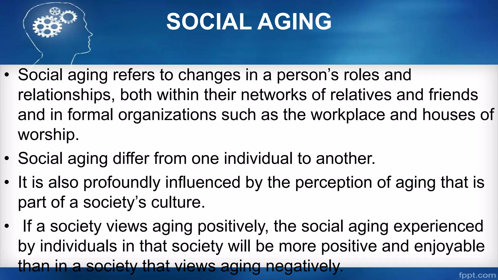 Concepts and theories of aging | PPTX