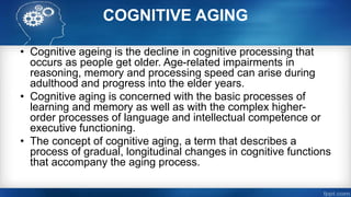 Concepts and theories of aging | PPTX