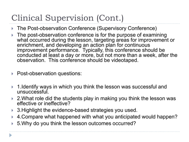 Concepts and theories of supervision and reflection | PPTX