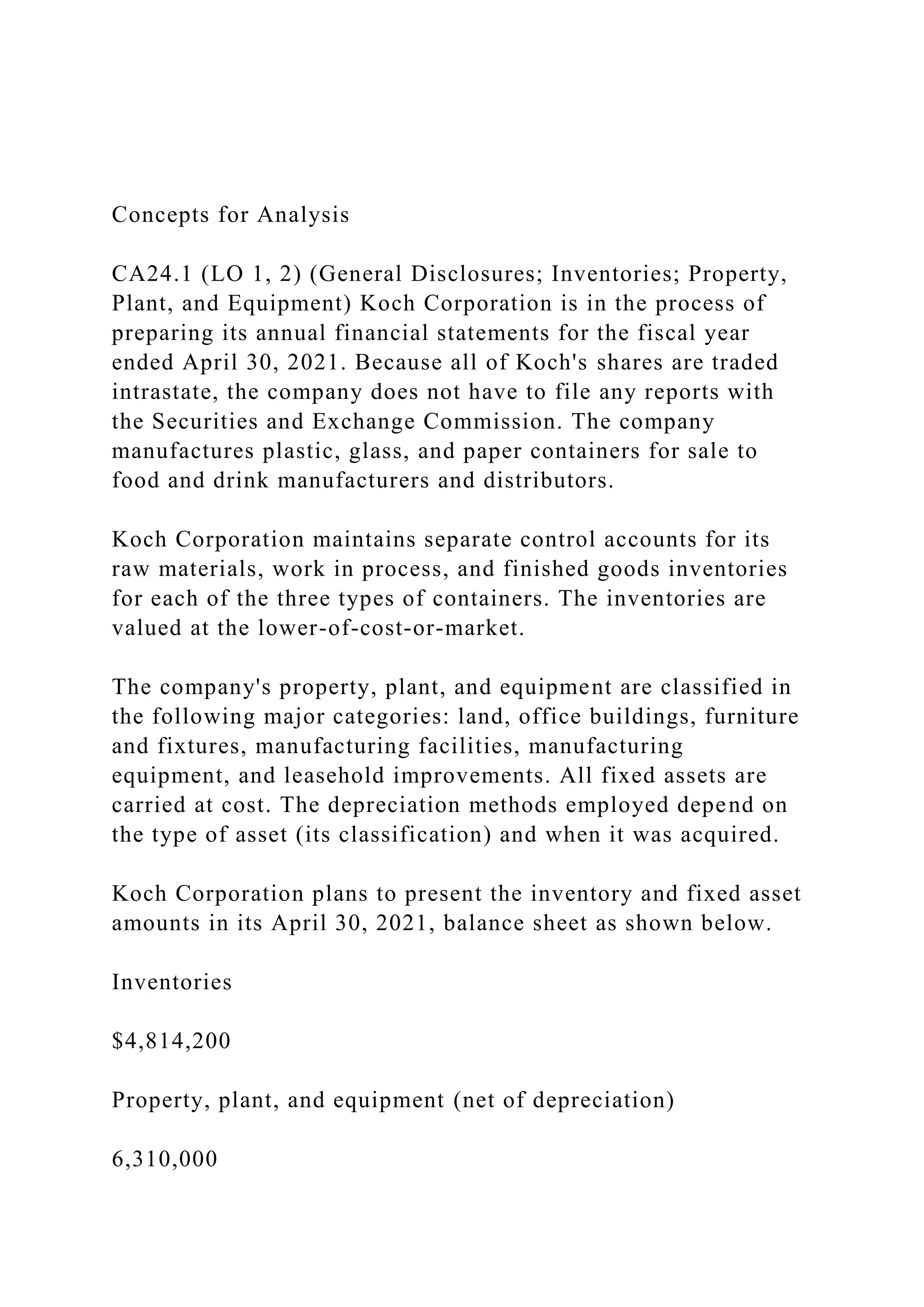 Concepts for AnalysisCA24.1 (LO 1, 2) (General Disclosures; .docx