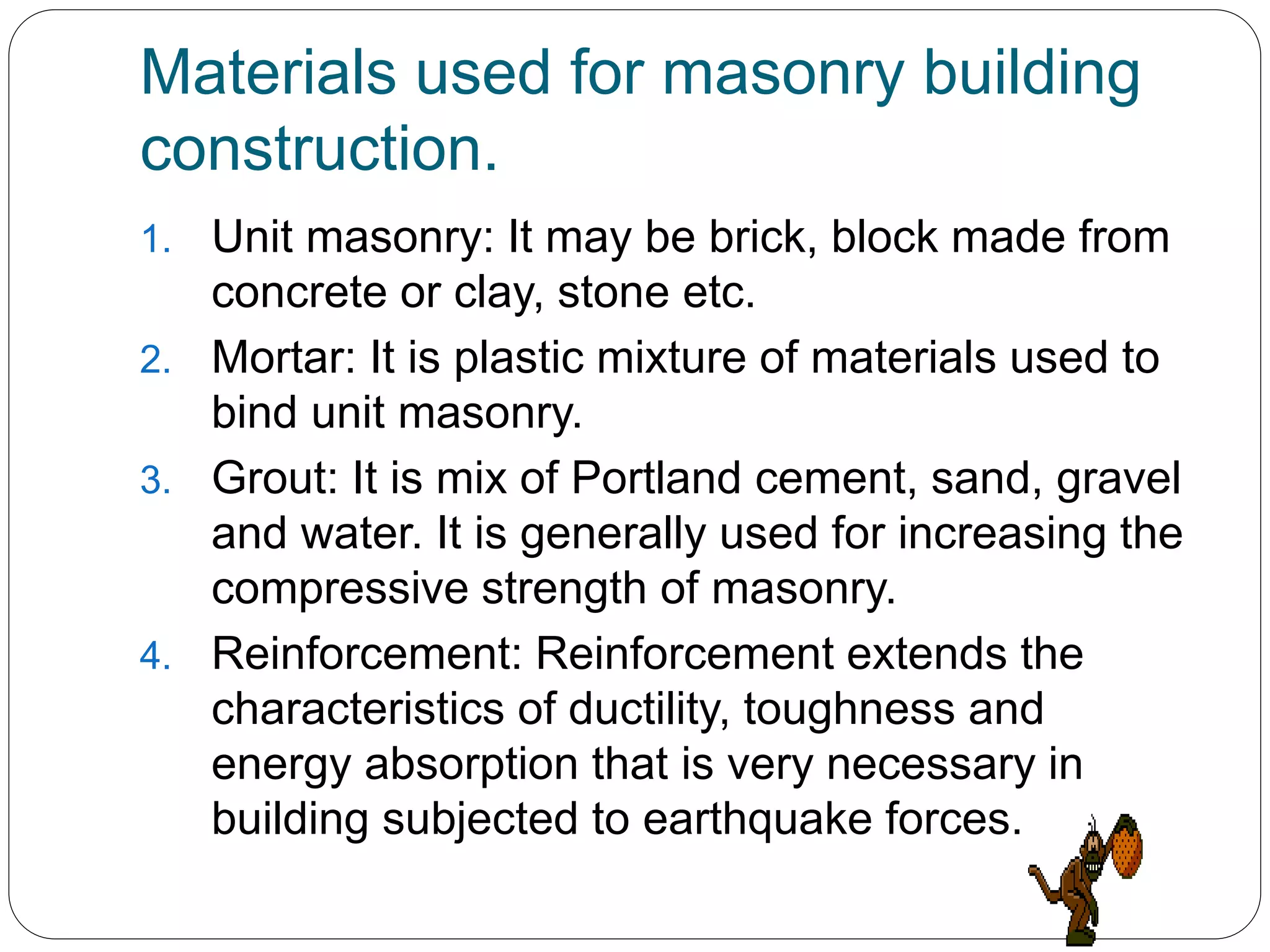 earthquake resistant masonry buildings | PPTX