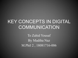 Concepts in digital communication | PPTX | Internet | Computing