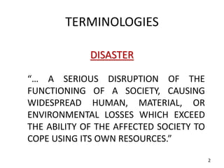 Concepts in disaster management | PPTX | Environment | Science