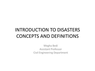 Concepts in disaster management | PPTX