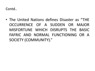 Concepts in disaster management | PPTX