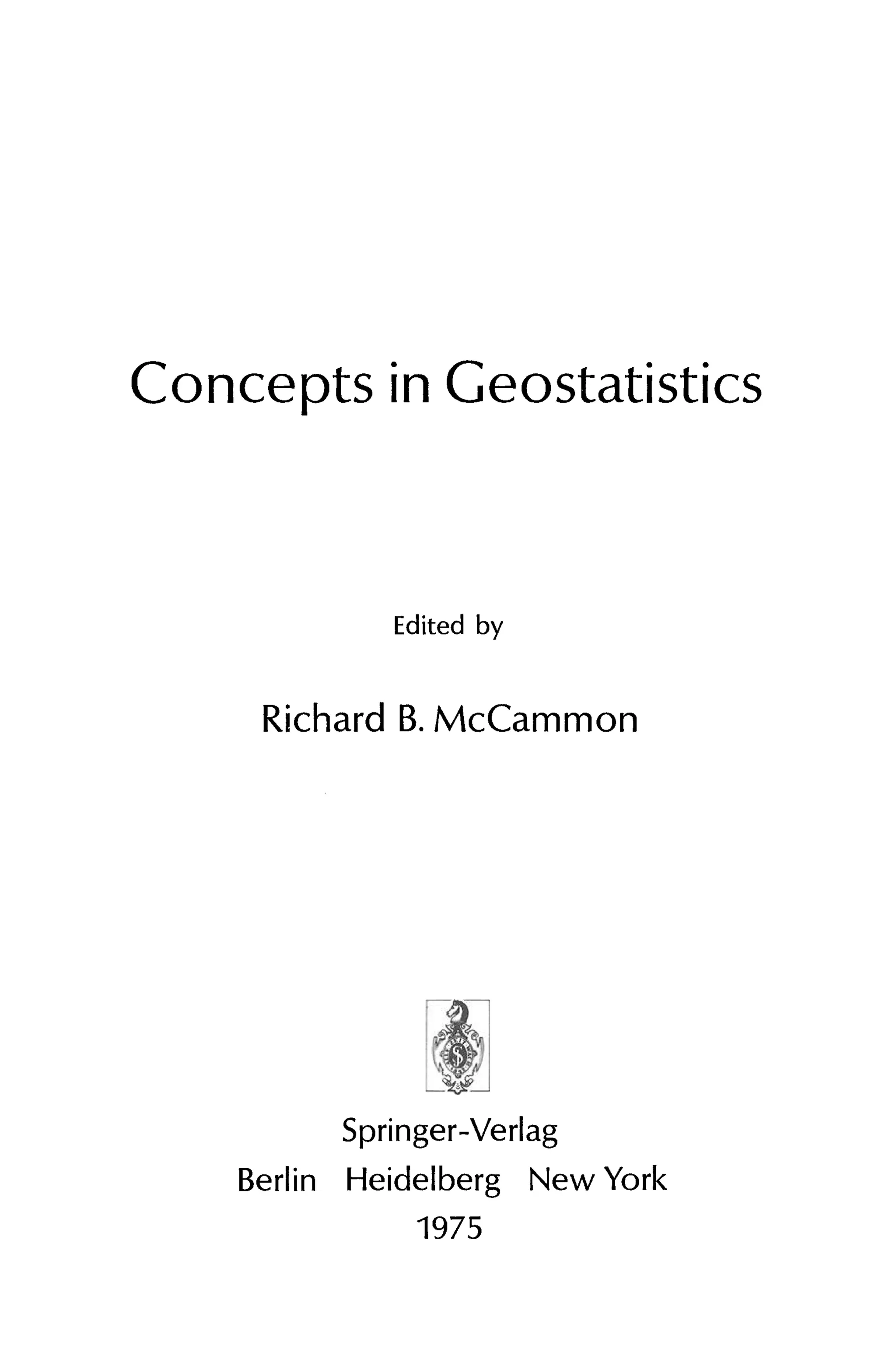 Concepts in Geostatistics, 1975.pdf