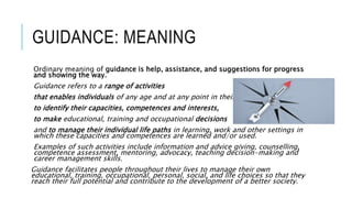 Concepts in guidance,unit 1 | PPTX