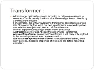 Concepts in mule | PPT