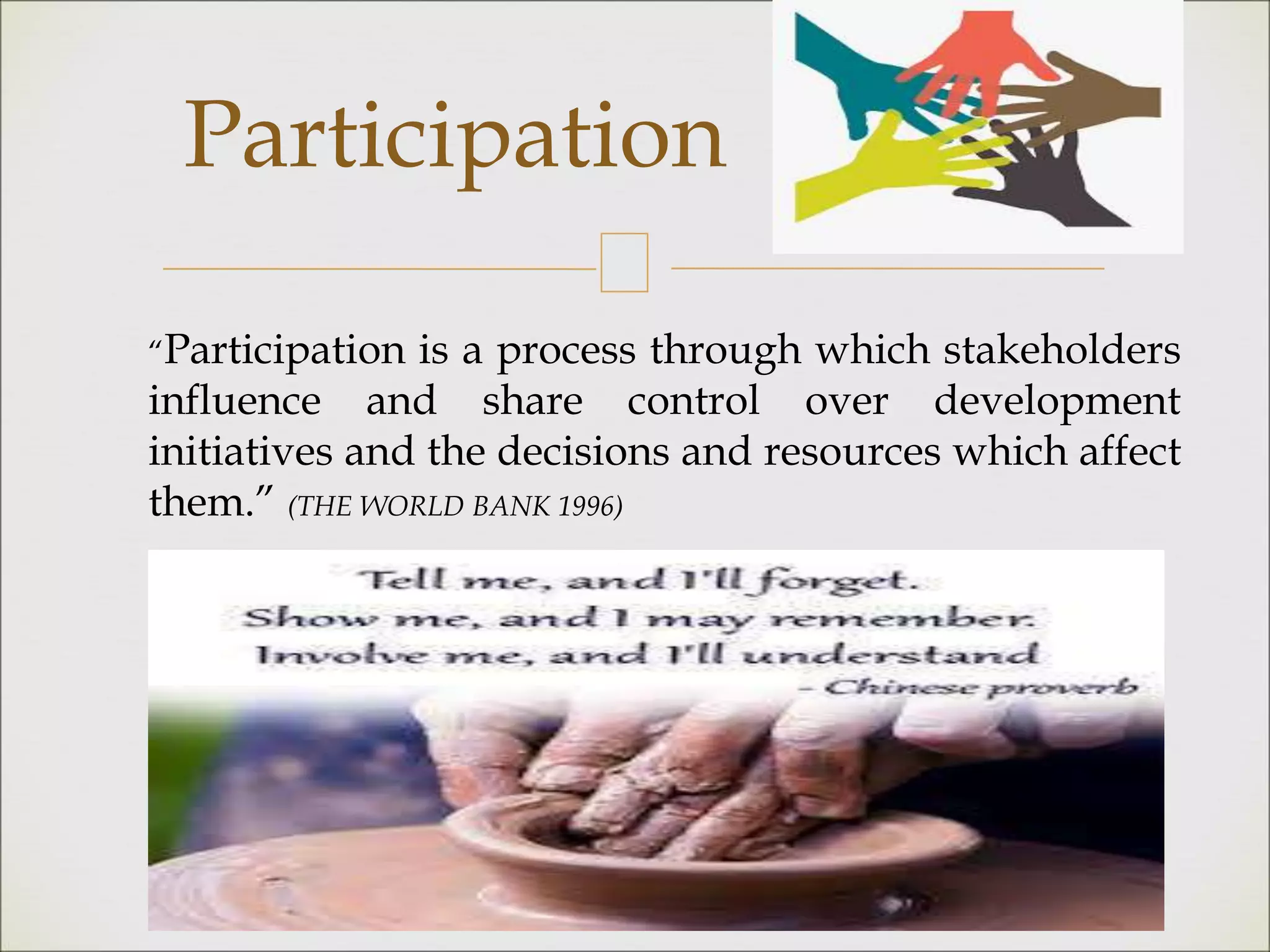 Concepts in Participatory Monitoring and Evaluation | PPT