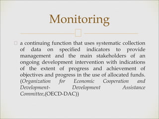 Concepts in Participatory Monitoring and Evaluation | PPT
