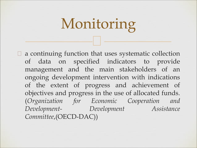 Concepts in Participatory Monitoring and Evaluation | PPT