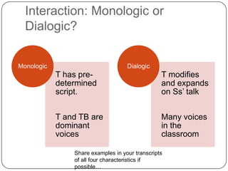 Concepts in t fronted classroom discourse | PPTX | Workshops and Classes | Hobbies & Interests
