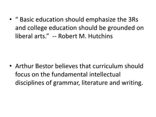 concepts, nature, and purposes of curriculum | PDF