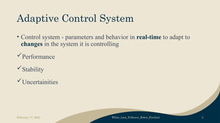 Concepts of adaptive control in engineering applications | PPTX