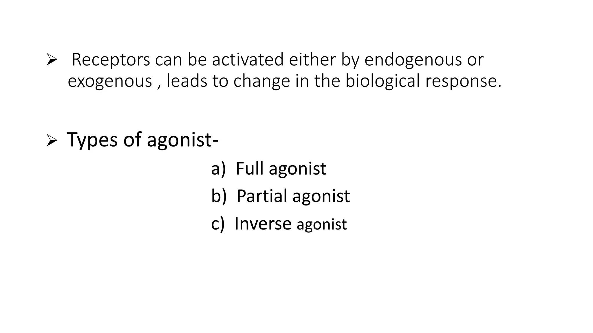 Concepts of agonist and antagonist receptors | PPTX