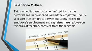 Concepts of appraisal and appraisal methods | PPTX