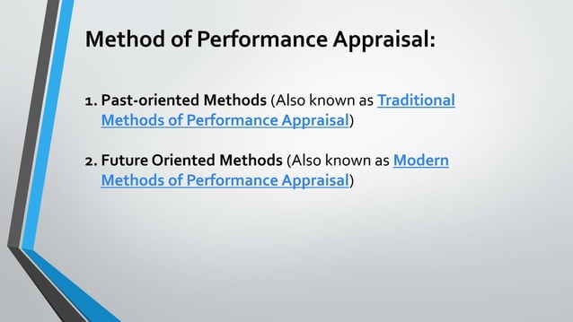 Concepts of appraisal and appraisal methods | PPT