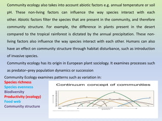 Concepts of biosphere, ecosystem, biome, ecotone, community and ecology ...