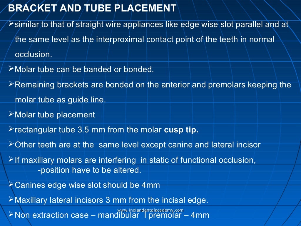 Concepts of orthodontic bracket positioning techniques / fixed orthod…