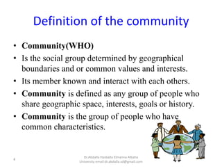 Concepts of Community Health | PPTX