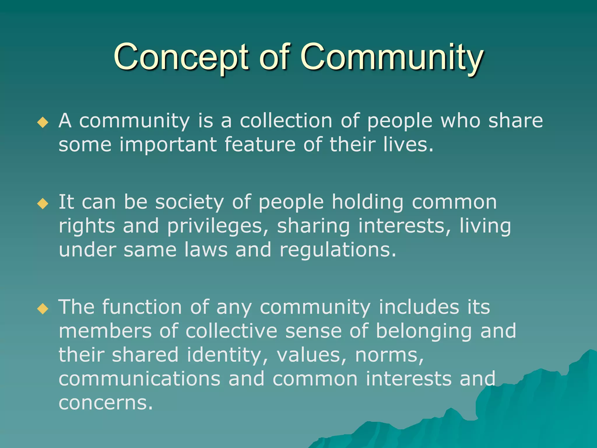 Concepts of community health and community health nursing | PPTX