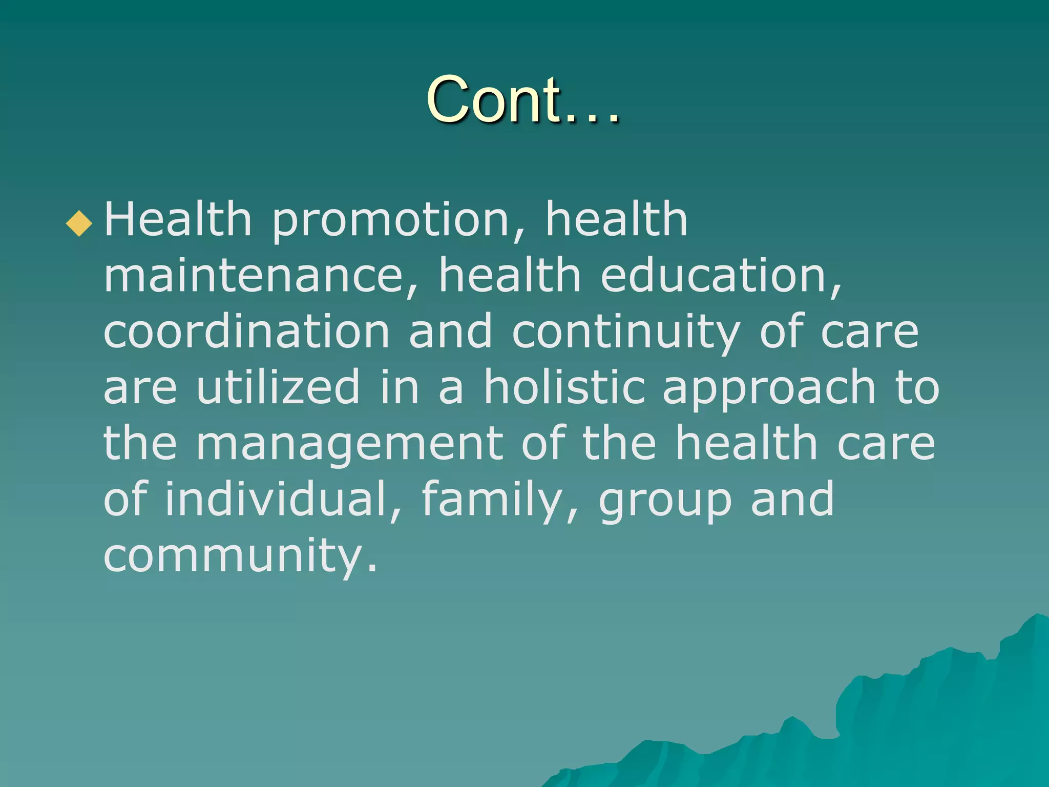 Concepts of community health and community health nursing | PPTX