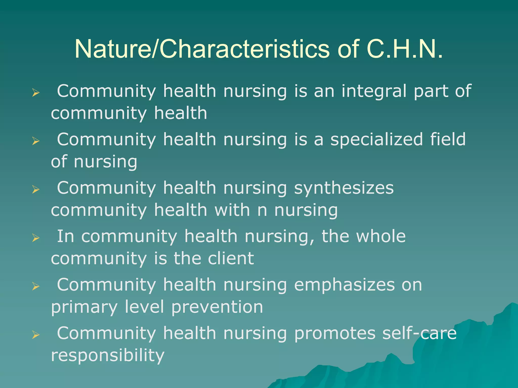 Concepts of community health and community health nursing | PPTX