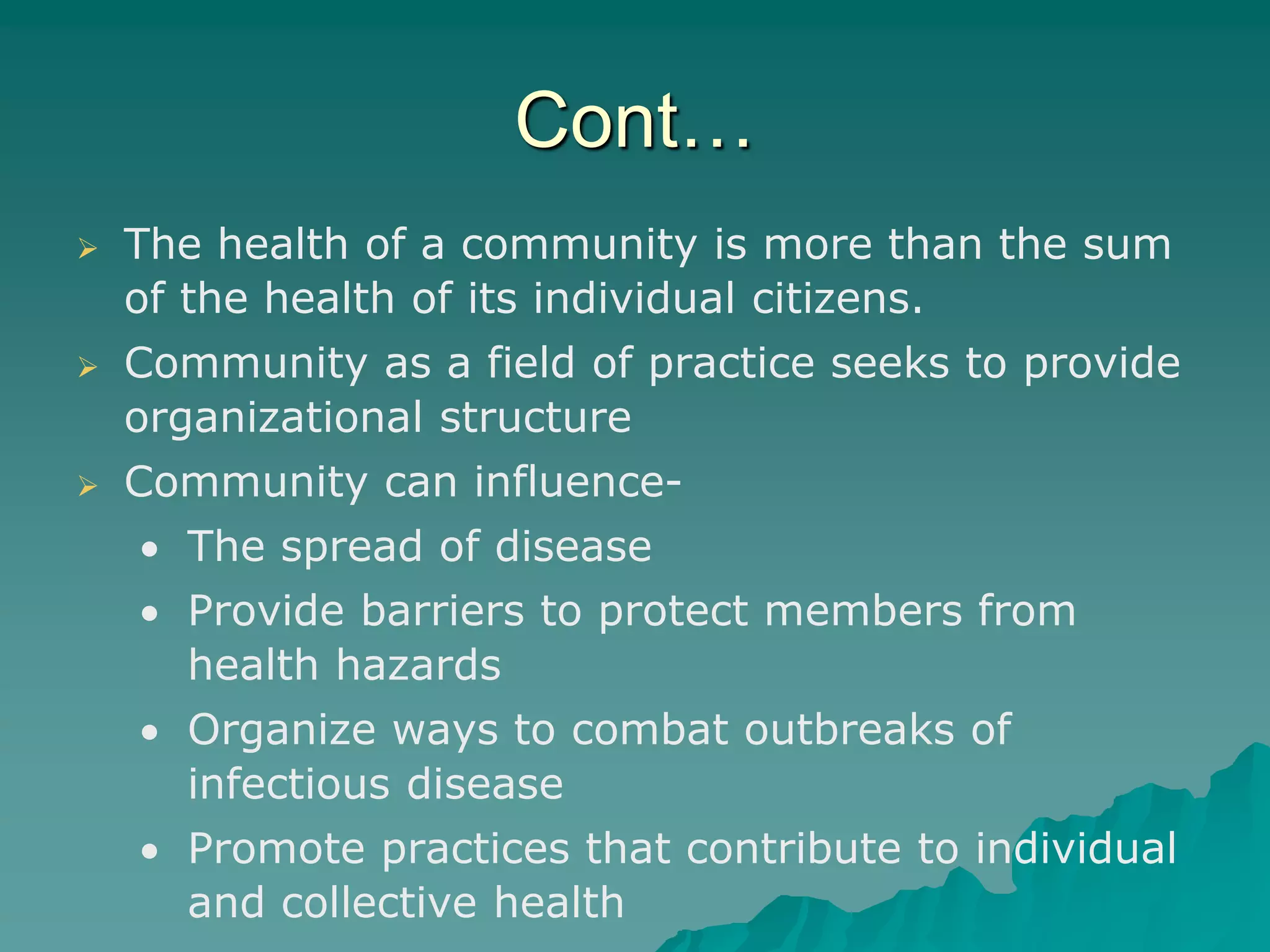 Concepts of community health and community health nursing | PPTX