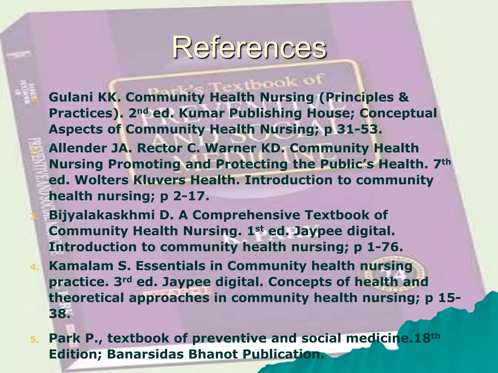 Concepts of community health and community health nursing | PPTX