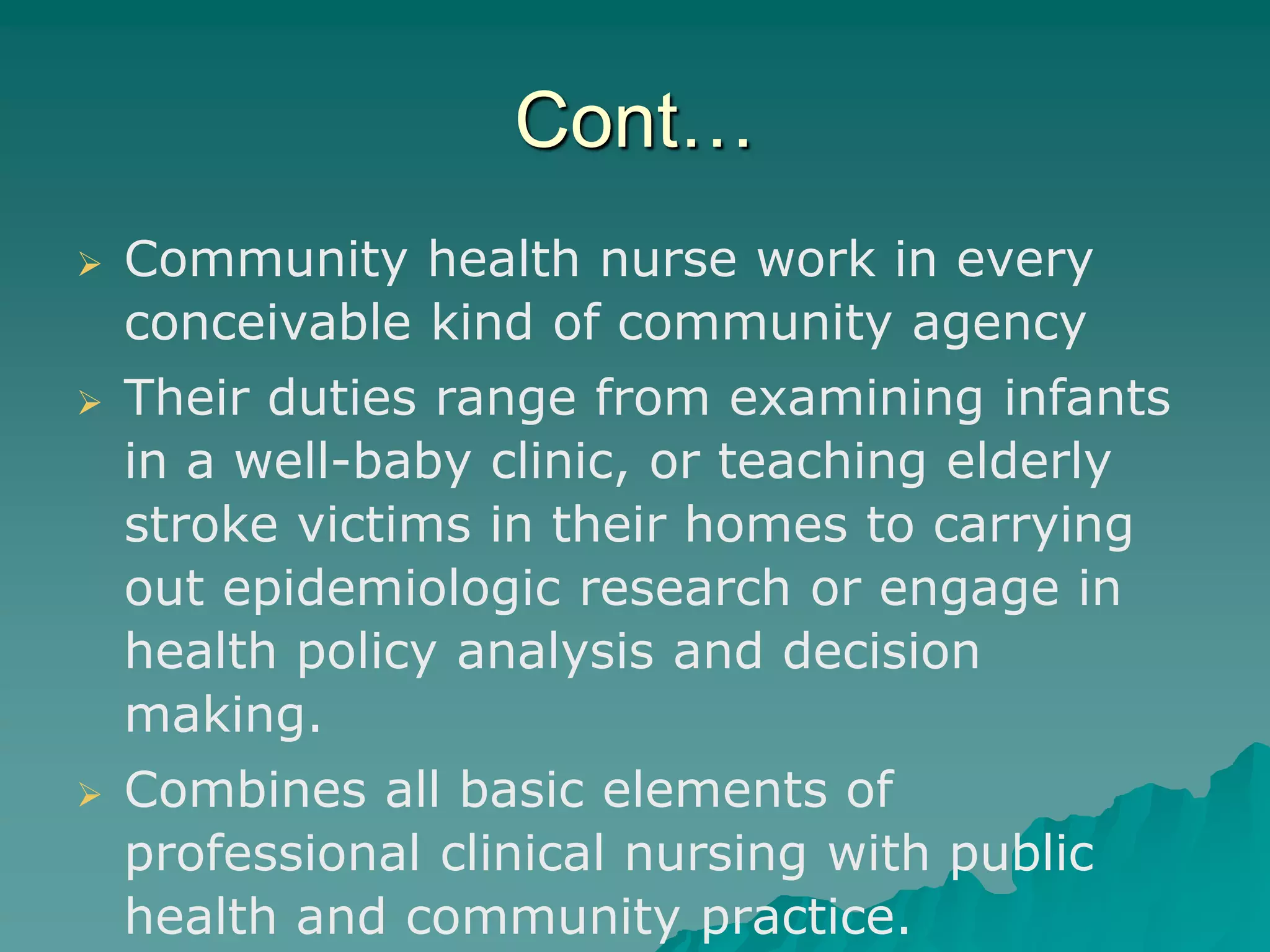 Concepts of community health and community health nursing | PPTX